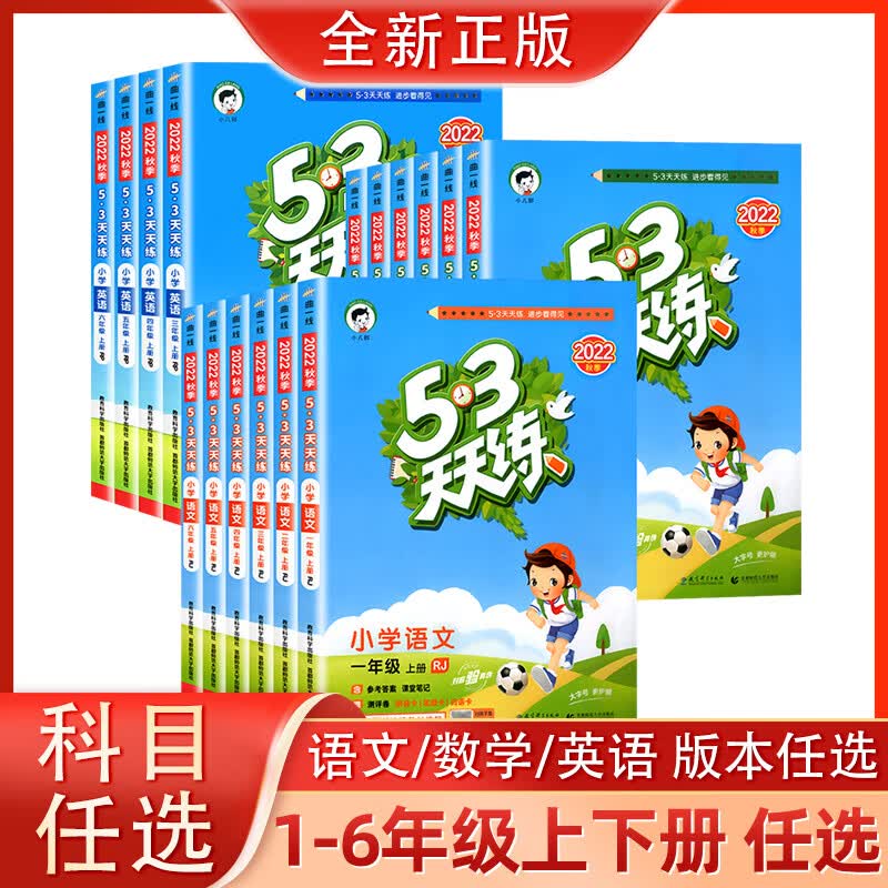 53五三天天练人教版一二三四五六年级下上册语文数学英语北师苏教 语文 人教版 二年级上