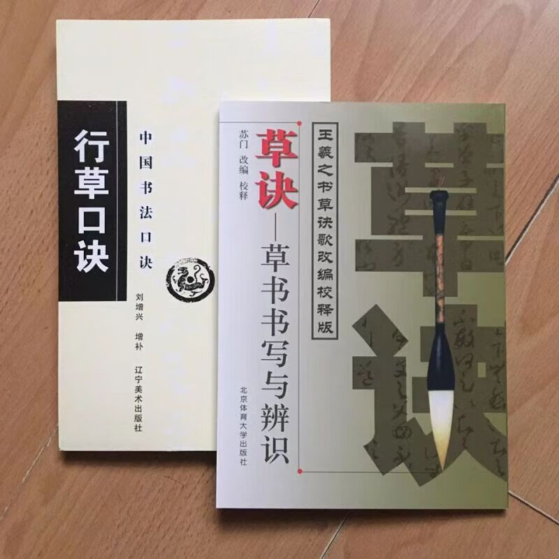 2本合售中国书法口诀行草口诀 草决草书书写与辨识 书法入门