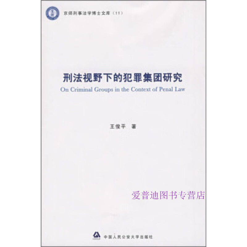 刑法视野下的犯罪集团研究 王俊平【好书，下单速发】