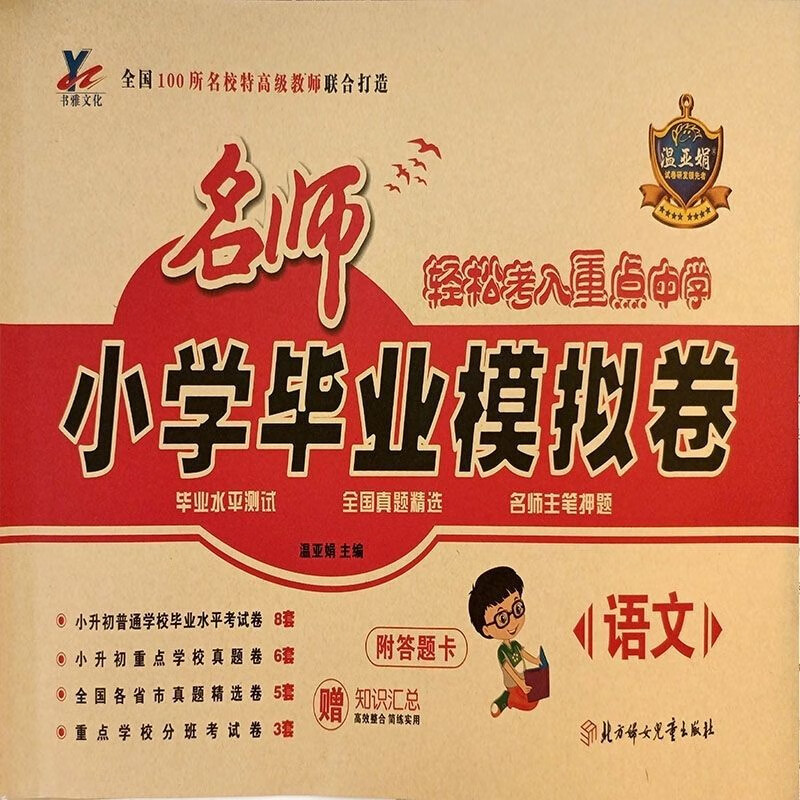 小学毕业总复习一本全 语文数学英语 2023新版 小升初名师试卷 语文 小学升初中