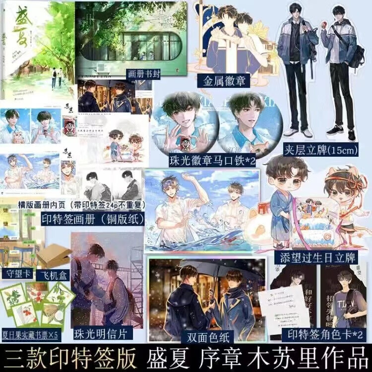 印特签  盛夏序章 木苏里著 双学霸江添盛望带你回首意气风发的少年人生 青春文学耽美言情小说书 盛夏序章
