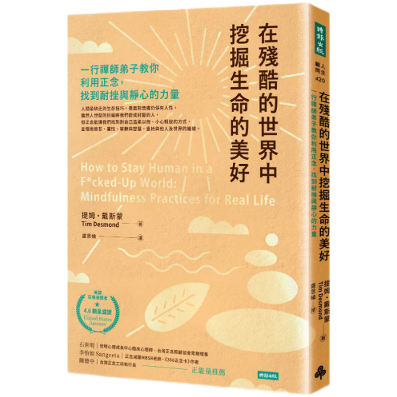 现货原版进口在残酷的世界中挖掘生命的美好：一行禅师弟子教你利用正念，找到耐挫与静心的力量时报出版9789571389356
