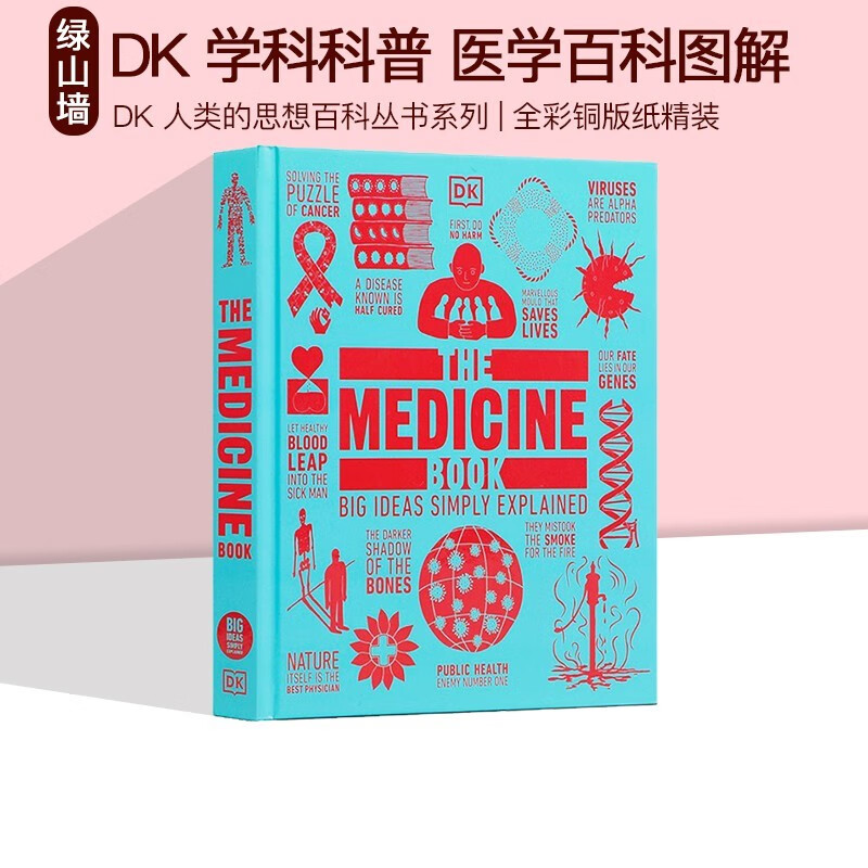 DK人类的思想百科丛书 The Economics Book 经济学百科图解 英文原版 学科科普全彩铜版纸精装 Big Ideas Simply Explained 预售 医学 Medicine【自然