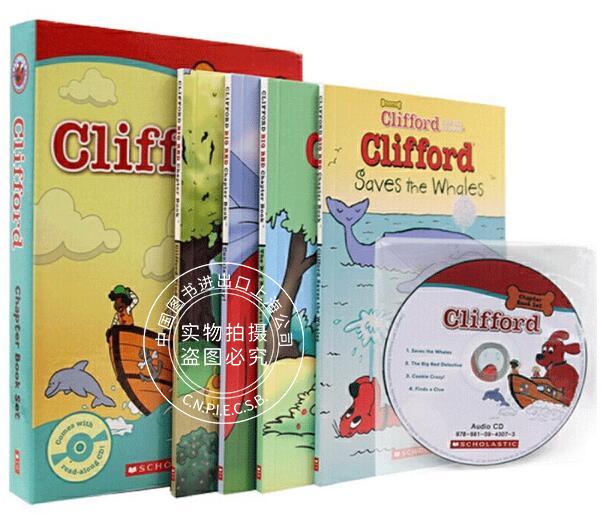 现货 大红狗系列绘本盒装 英文原版 Clifford Chapter Book Box S