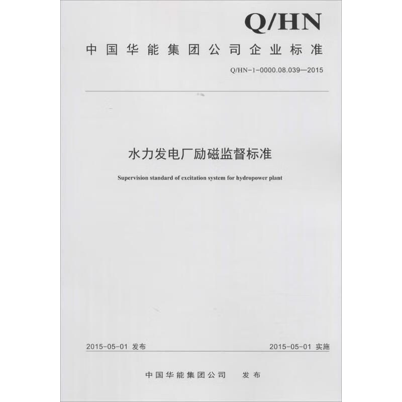 水力发电厂励磁监督标准
