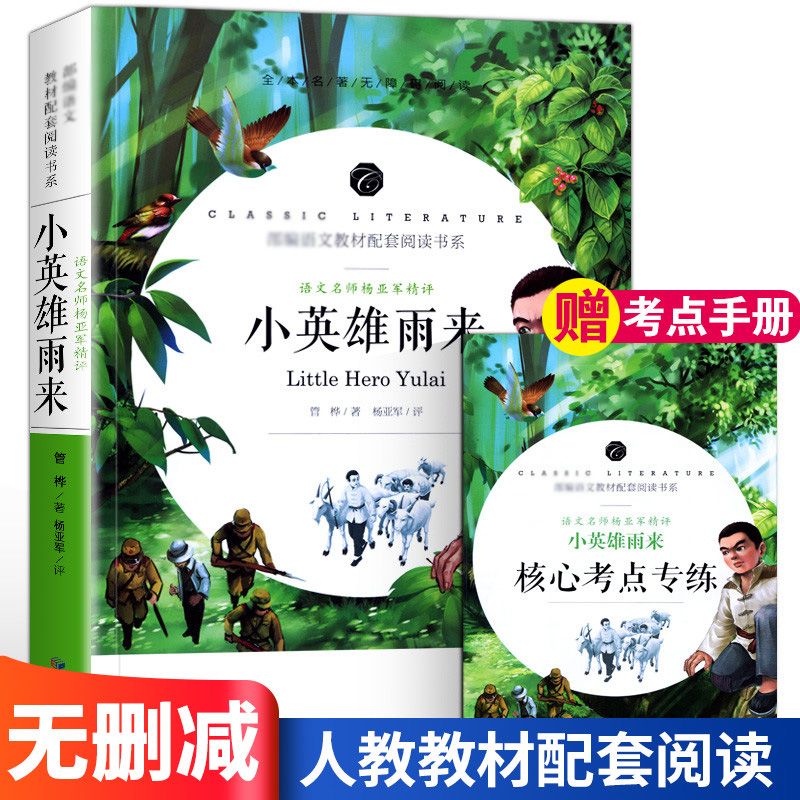 赠考点手册 小英雄雨来完整版 管桦原著无删减小学生青少年版