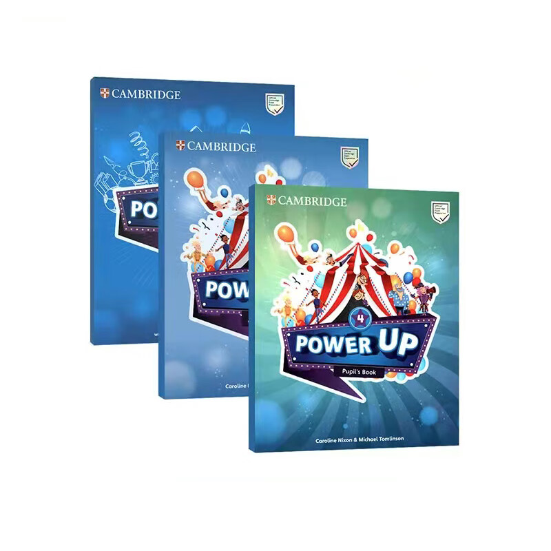 剑桥少儿英语预备级Power Up0123456级学生套装 powerup英语教材 4级别 (主课本+练习册+活动手册