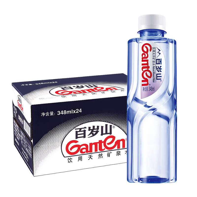 京喜特价，概率券:百岁山（ganten） 矿泉水348ml*24瓶整箱 天然饮用水，29元包邮—— 慢慢买比价网