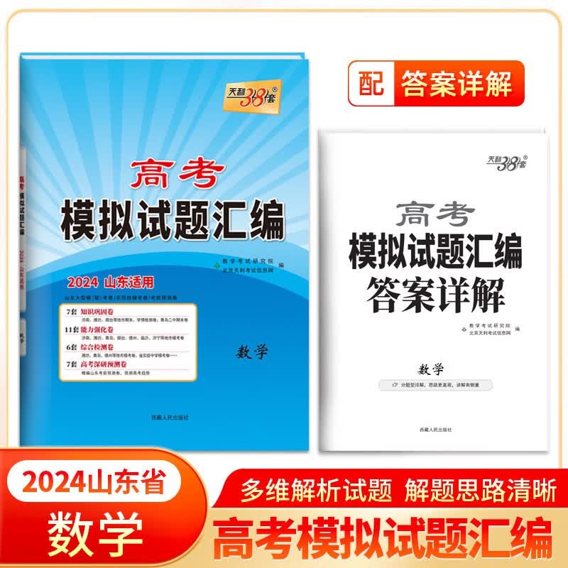 2024 数学 山东高考模拟试题汇编 天利38套