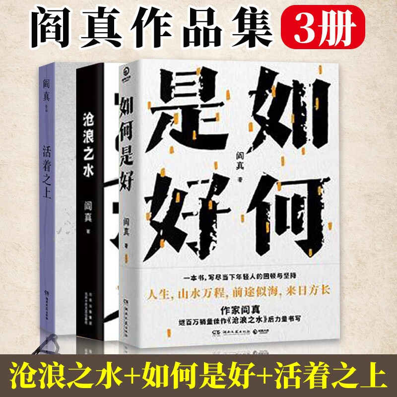 阎真作品集3册 沧浪之水+如何是好+活着之上一套可以帮你找到立足之地的人生之书  现当代文学小说书籍