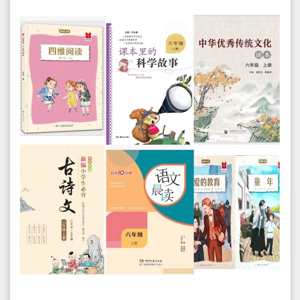 2023全新六年级上 四维 现货 七册全套 黑白