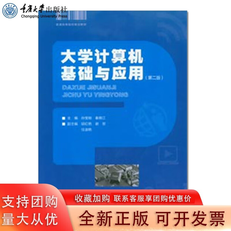 大学计算机基础与应用（第二版） 孙宝刚 琴晓江 本科生 重庆大学出版社