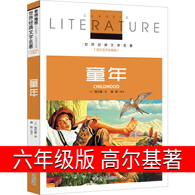 六年级必读课外阅读经典书目全17册失落的一角童年爱的教育繁星春水鲁滨逊漂流记狼王梦十五岁的小船长活了10 童年【六年级】