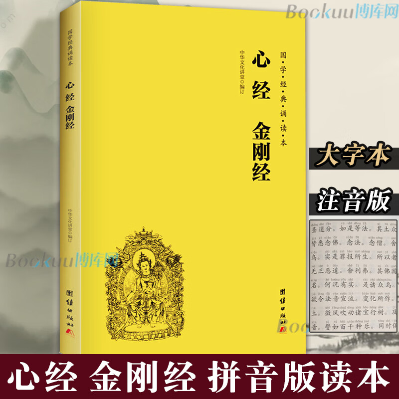 心经金刚经读本拼音版大字注音本横排简体佛学入门心经经文