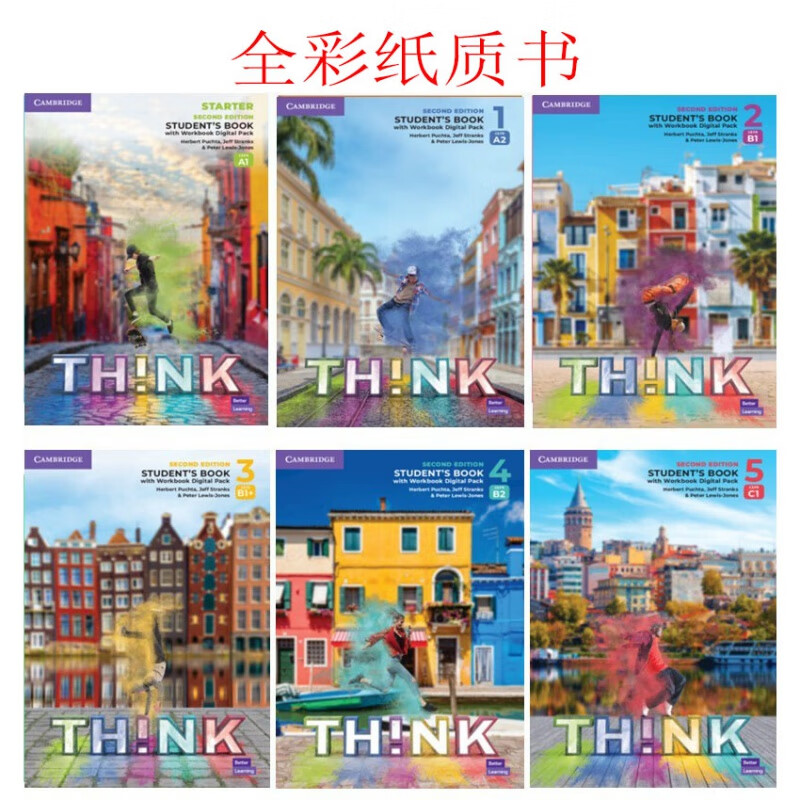 新版 剑桥 think 教材中学英语 THINK 2nd Starter /1/2/3/4/5级 1级学生书+练习新版