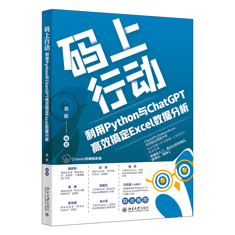 书籍 码上行动：利用Python与ChatGPT高效搞定Excel数据分析 袁昕北京大学出版社9787301341193
