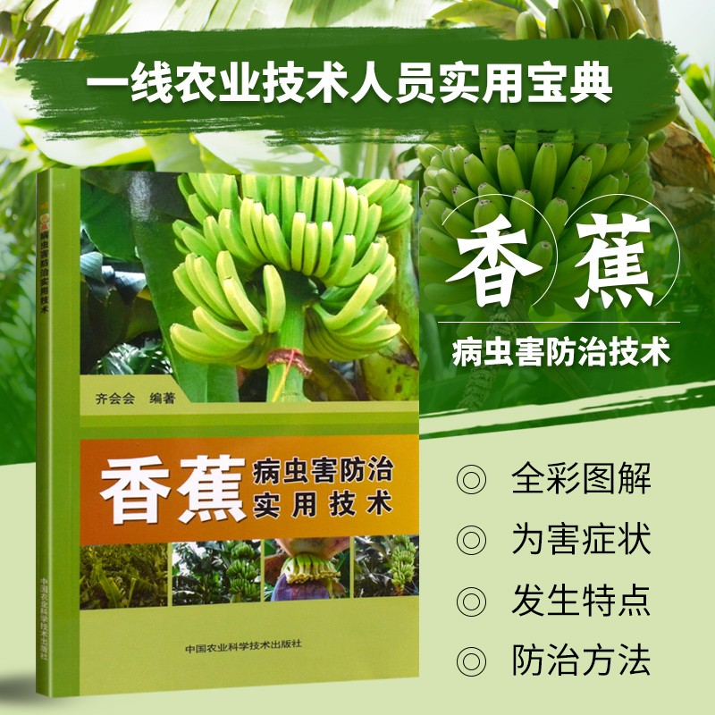 香蕉病虫害防治实用技术 齐会会 香蕉种植技术香蕉病虫害防治新技术 香蕉除虫用药指南 香蕉种植生产技术书 香蕉种植栽培技术大全书籍