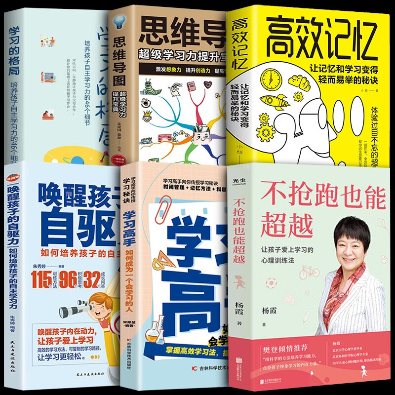 全6册 不抢跑也能超越 杨霞著  让孩子爱上学习的心理训练法 育儿家教书籍 家教理论