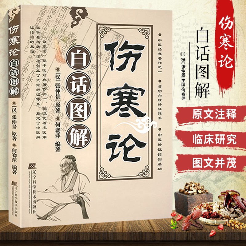 伤寒论白话图解 张仲景 伤寒论中医古籍校注白话文解今释译释 中医学基础入门书籍 中医四大名著 中医辨证论治典籍 中医六经辨证体系 中医辨证论治基础 中医医书