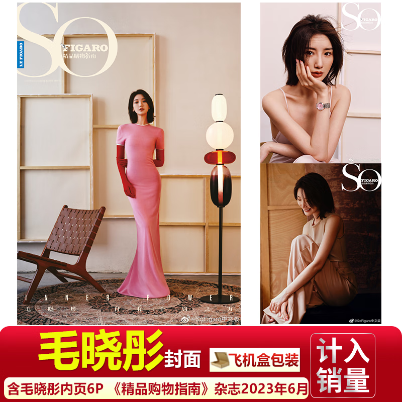毛晓彤封面+内页大片 SoFigaro精品购物指南杂志2023年6月/瑞丽伊人风尚六月/4月CHIC小资风尚/时尚旅游/瑞丽服饰美容 四月刊 精品购物指南23年6月