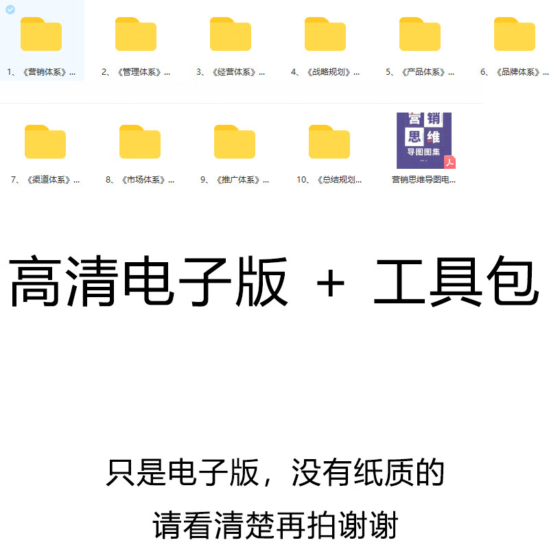 营销思维导图图集十大体系营销思维方法+营销工具包资料送电子 高清电子版+工具包