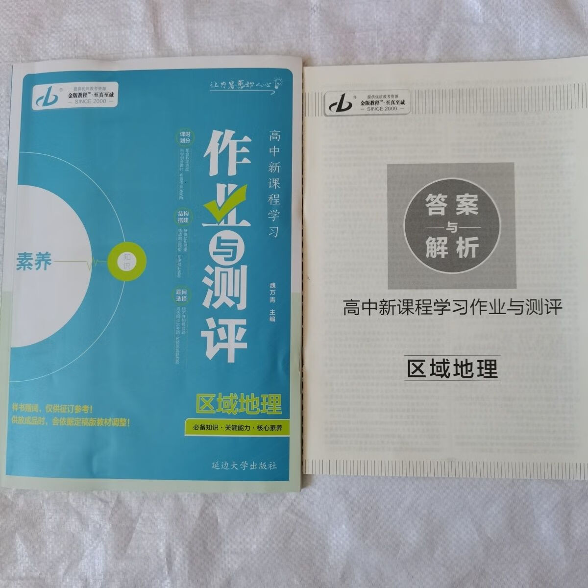 金版作业与测评 区域