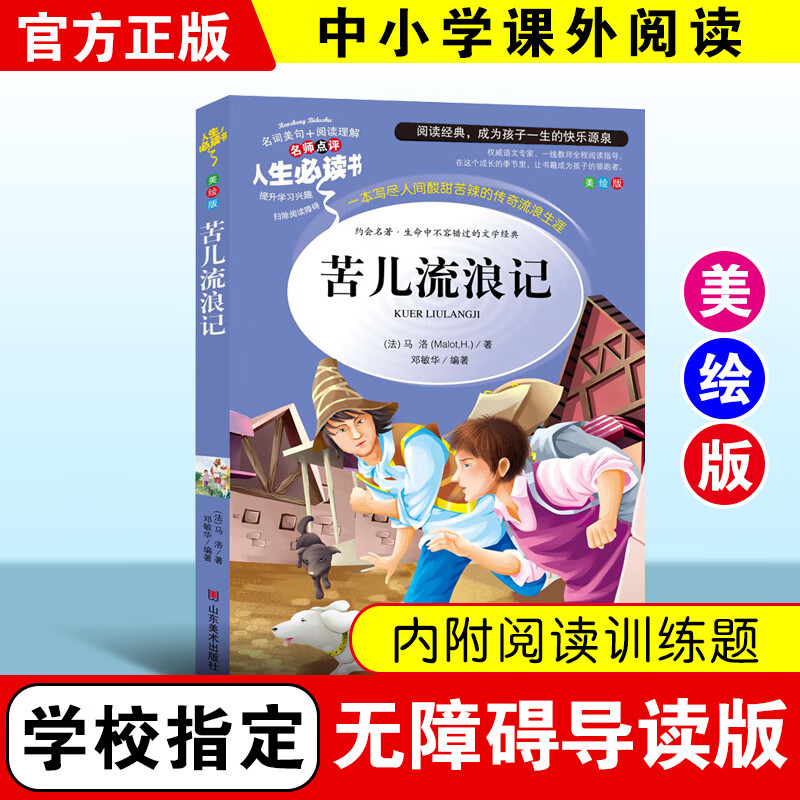 王尔德童话全集小学生三四五年级阅读课外书籍王子与贫儿柳林风声秘密花园世界经典儿童文学名著青少年版 苦儿流浪记