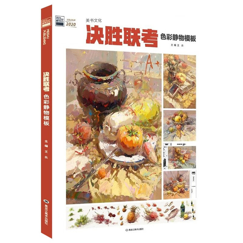 决胜联考色彩静物模板 2020美书文化王乐单体组合步骤解析完整范画临摹写生美术各省高考校考教材教程美