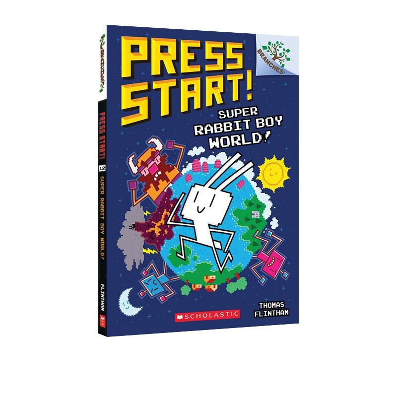 PRESS START 方块兔12 学乐大树系列 英文原版 Super Rabbit Boy World 儿童分级阅读桥梁书 新品
