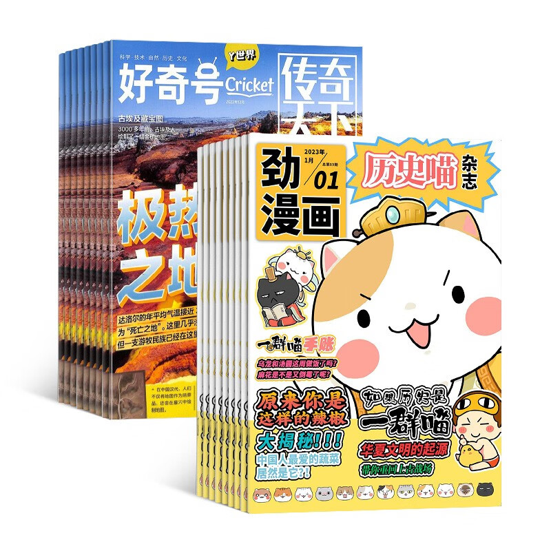 【【杂志预计10月发货】好奇号+历史喵杂志组合订阅 2023年10月起订 1年组合（先发“杂志订阅清单）