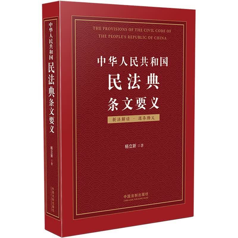 中华人民共和国民法典条文要义 杨立新 9787521610154