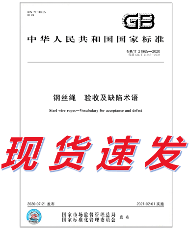 GB/T 21965-2020 钢丝绳 验收及缺陷术语