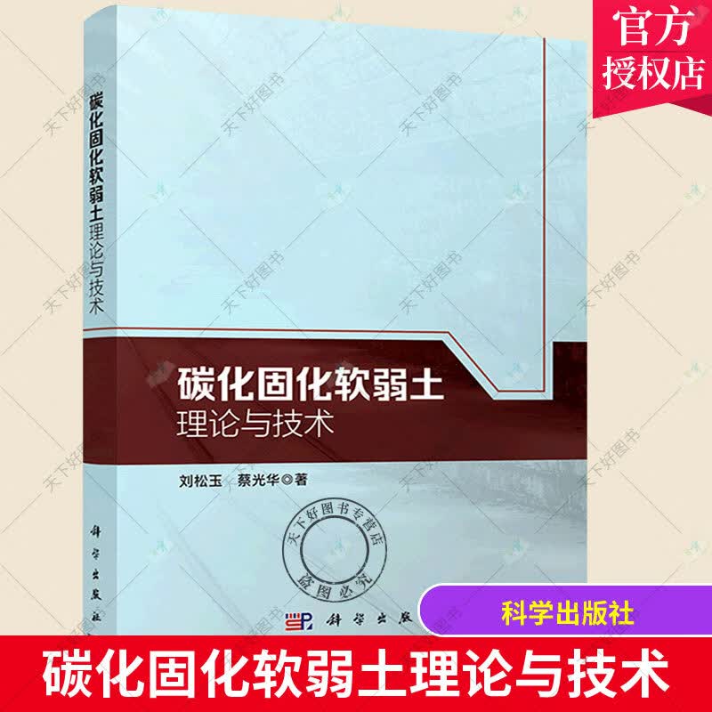 碳化固化软弱土理论与技术 刘松玉 软土建筑材料固化工艺建筑书籍 科学出版社