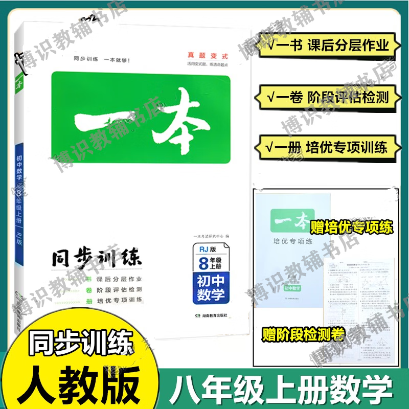开心教育2024版一本同步训练上册RJ人教练习册 数学RJ人教版 八年级上