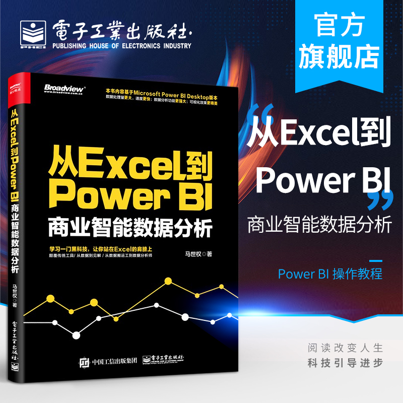 官方 包邮从Excel到Power BI 商业智能数据分析 PowerBI入门书籍