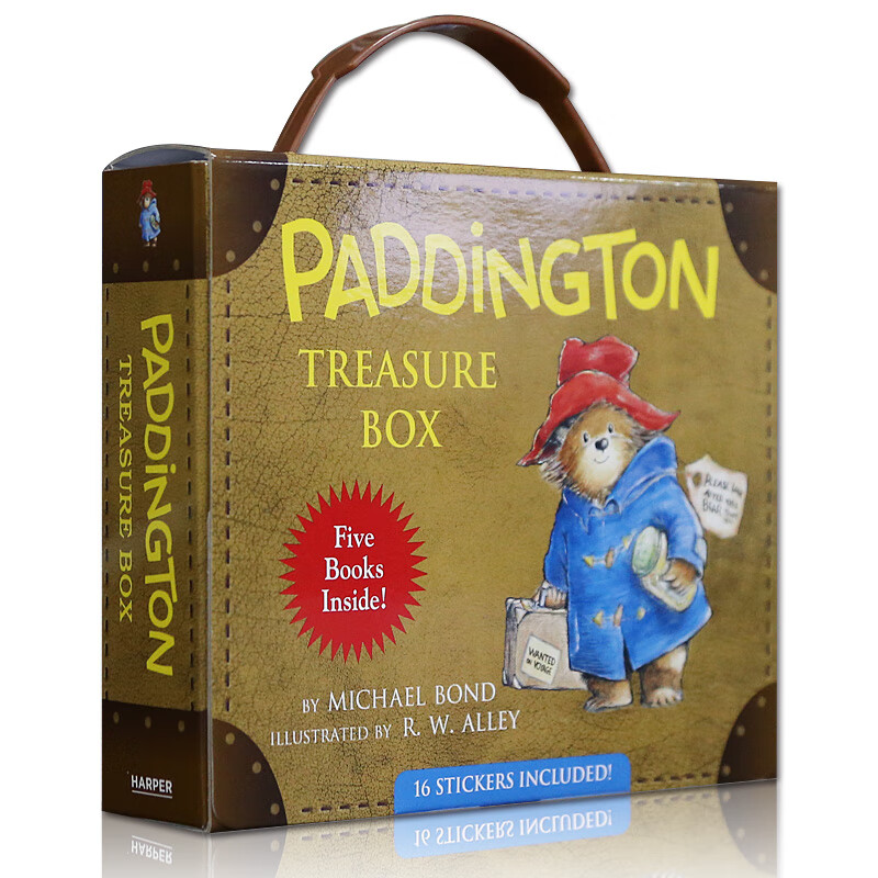 现货【英文原版】 Paddington bear Treasure Box 帕丁顿熊5册 手提袋礼盒