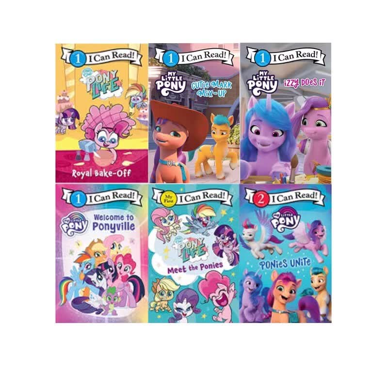 预售 英文原版 I Can Read My Little Pony 6册 小马宝莉 入门级儿童分级读物英语绘本 小学生英语故事书 . 梦想童趣城