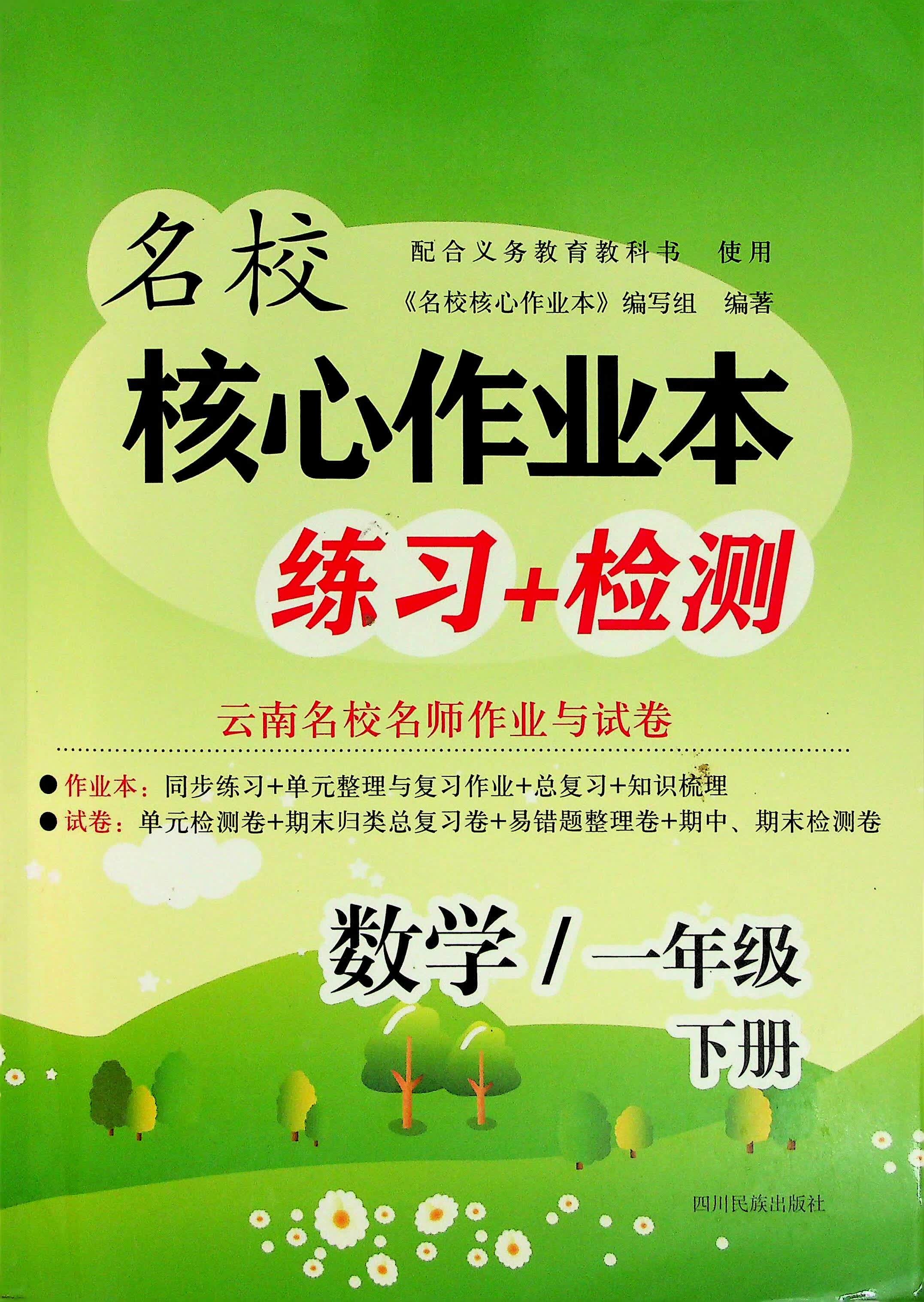 名校核心作业本练习+检测一年级数学下册 数学 一年级下 一年级下