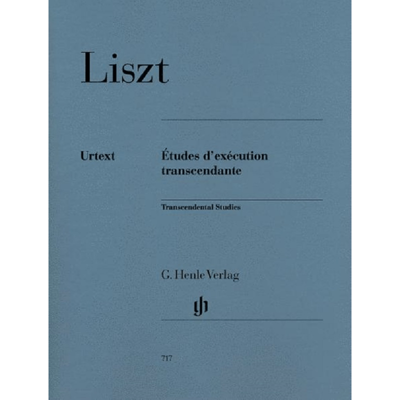 李斯特 超技练习曲 钢琴独奏带指法 亨乐原版乐谱书 Franz Liszt Transcendental Studies HN717
