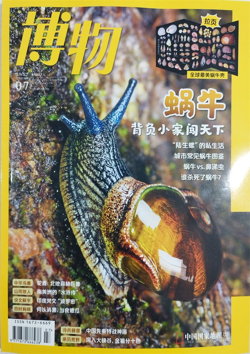 博物 2023年7月号 本期主题【蜗牛】 中国国家地理青春少年版 博物君式科普百科期刊