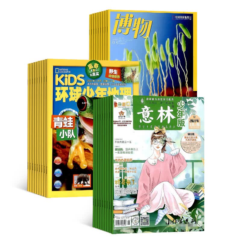 博物+环球少年地理+意林少年版组合杂志 2023年九月起订 全年订
