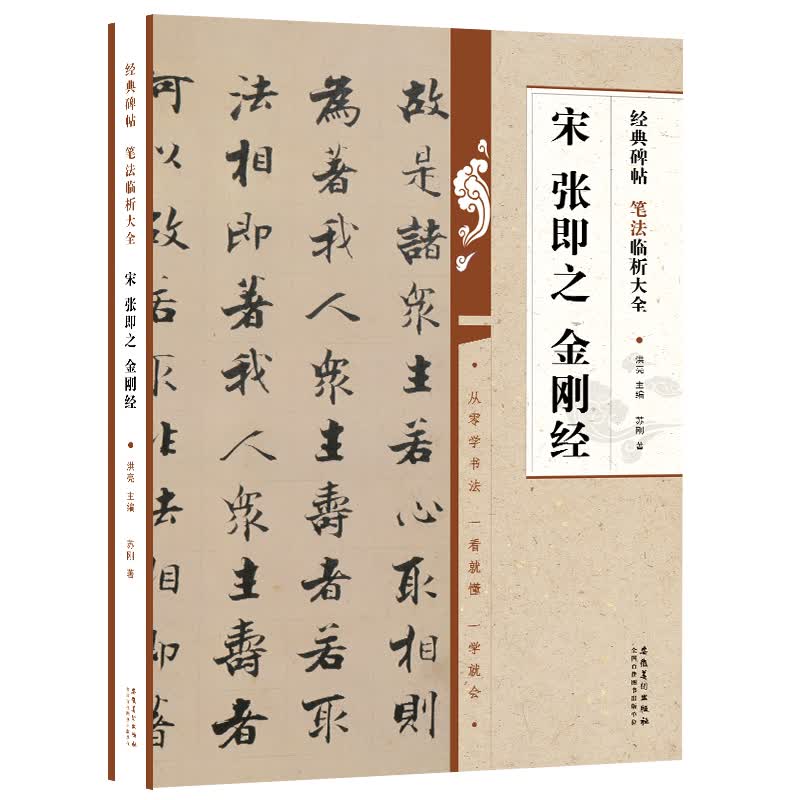 宋 张即之 金刚经 经典碑帖笔法临析大全 楷书毛笔字帖书法临摹练习古帖选字本 安徽美术出版社 笔