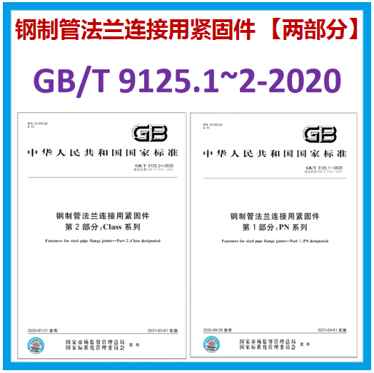 【2本/套】GB/T 9125.1-2020 钢制管法兰连接用紧固件 第1部分：PN系列+Class