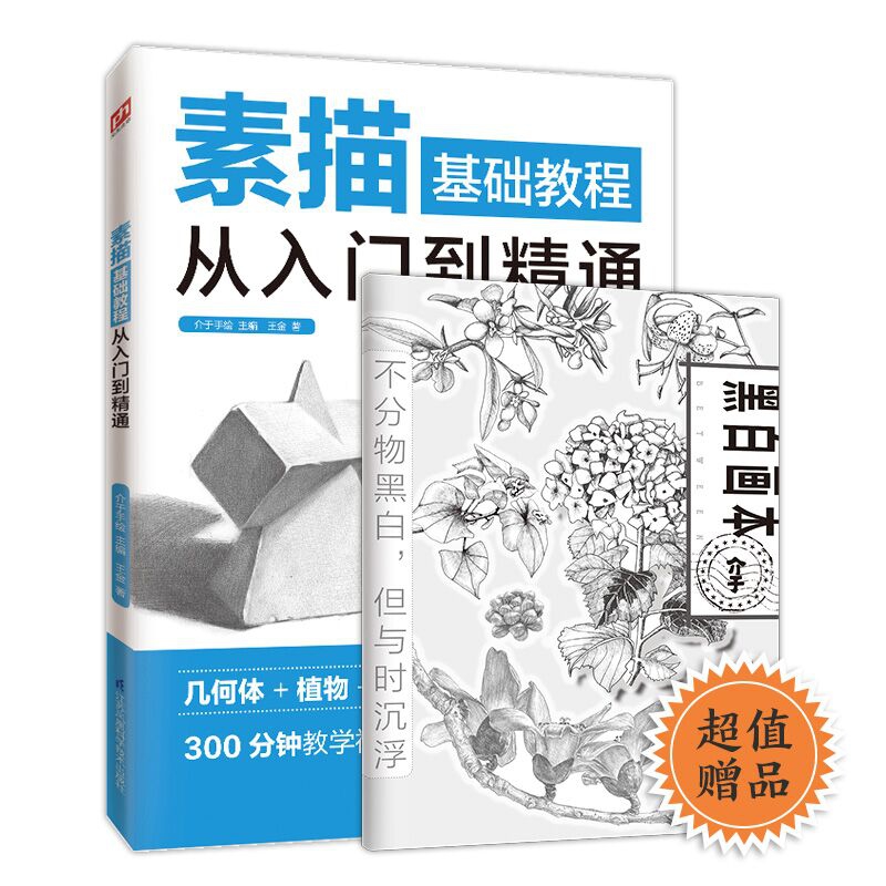 素描基础教程从入门到精通 附赠素描纸