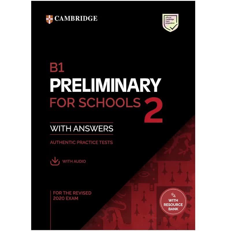 B1 Preliminary for Schools 2 PET真题青少版校园2答案音频视频 案音频视频