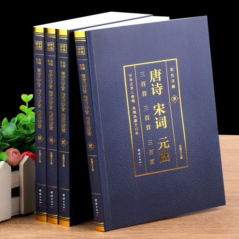 全4册 唐诗宋词元曲 原著完整版无删减彩色图解 文白对照全译无障碍诵读 中国古诗词大全集古代诗歌鉴赏