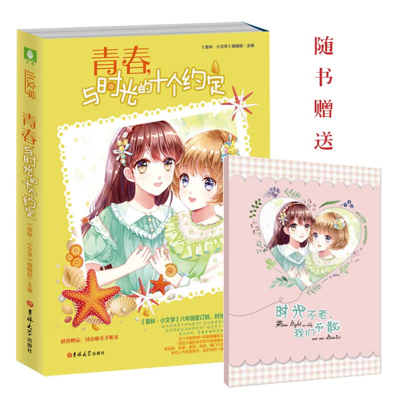 现货 赠送创意唯美手账本 意林小文学 青春 与时光的十个约定
