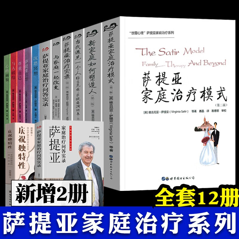 萨提亚治疗系列：新家庭如何塑造人+萨提亚治疗实录+萨提亚家庭治疗模式+当我遇见一个人+与家庭一起改变+萨提亚家庭治疗问答实录+我们之间：萨提亚模式婚姻伴侣治疗 萨提亚全套12册新