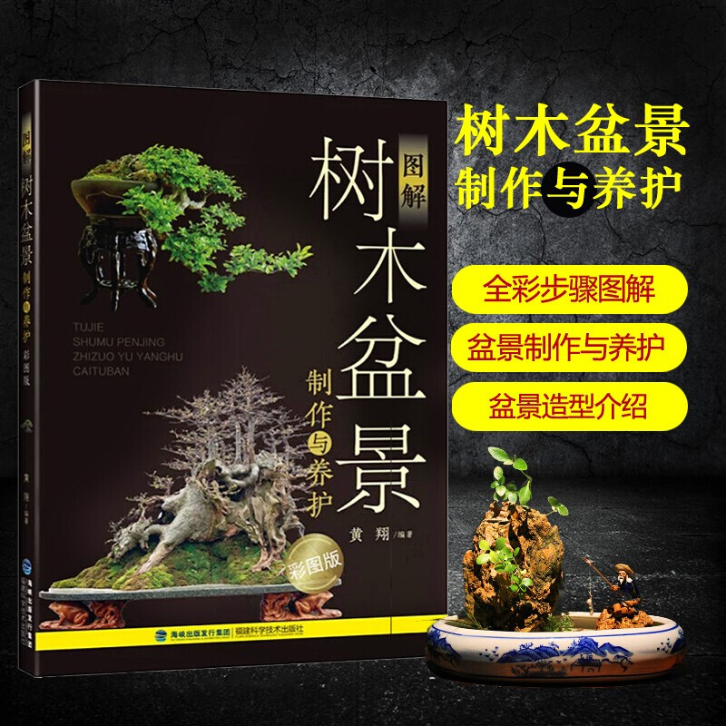 [18瓶]【彩图版】图解树木盆景制作与养护 家居家庭园艺 树木盆景盆栽制作教程书 养花盆景造型书籍--