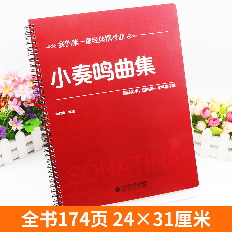 活页环扣小奏鸣曲集 大尺寸平铺乐谱大音符弹奏入门学生手指技巧经典曲谱练习教材程书籍巴赫贝多芬莫扎